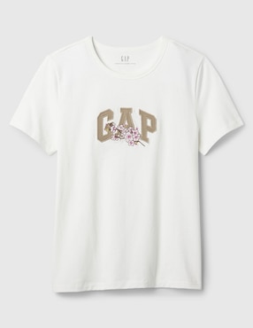 Playera manga corta cuello redondo para mujer